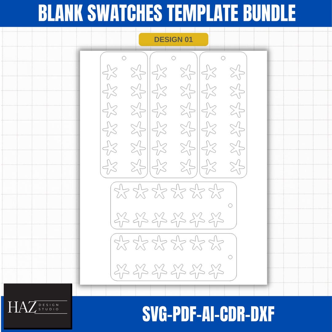 DIY Swatch Card Templates for Crafts and Laser Cutting Designs,laser ...