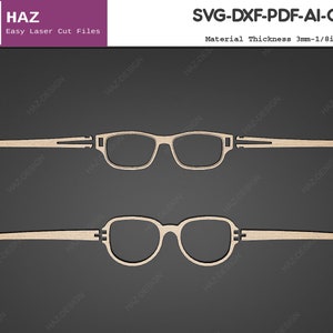 Wooden Glasses Laser Cut Files / Sunglasses Vector Cutting Plans ...