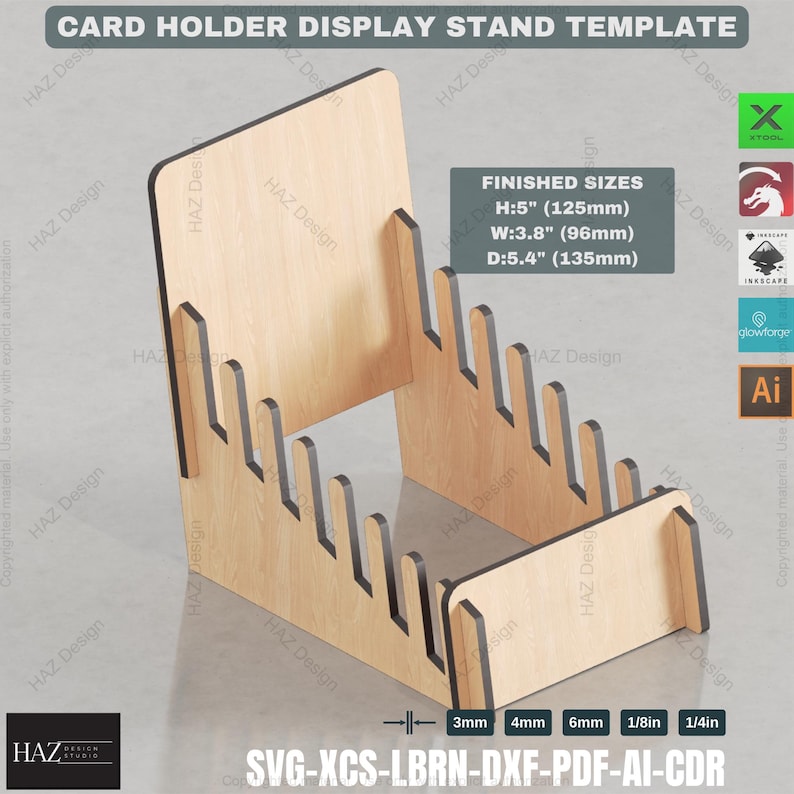 Laser Cut Card Display Stand 2 Sizes,greeting Card Holder,retail ...