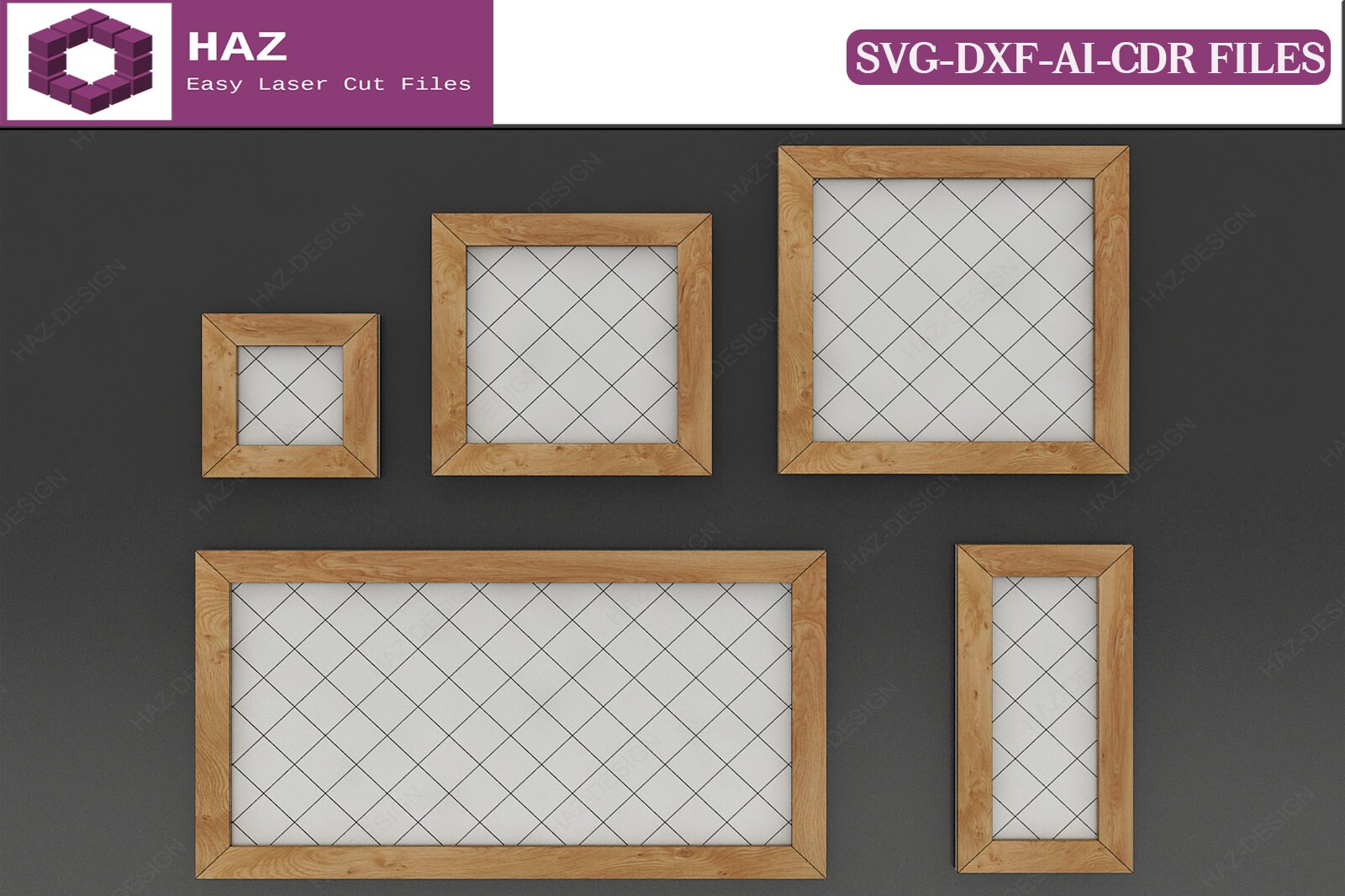 Frame and Patterns / Shiplap Score Lines / Herringbone, Honeycomb ...