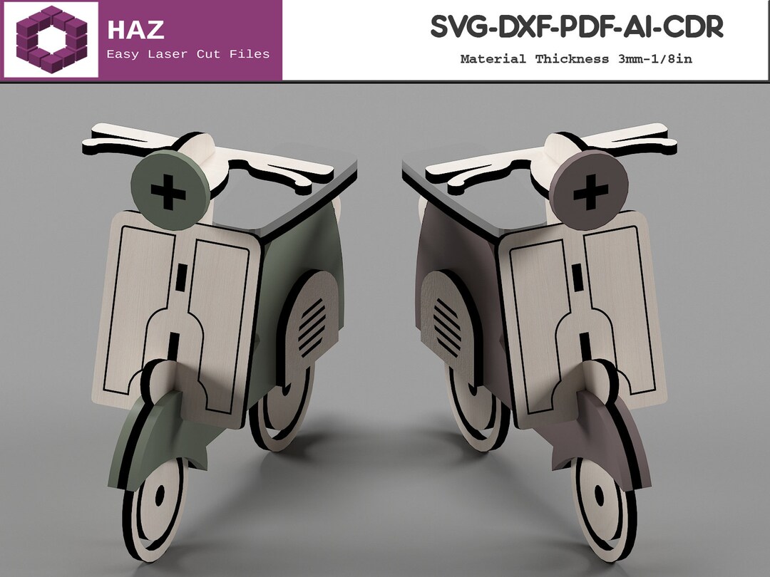 Italian Scooter Vespa Cutting File / Lambretta Vector Laser Cut Files ...