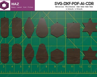 Keyring Design Files for Laser Cutting 1. SVG, DXF, PNG. Keychain ...
