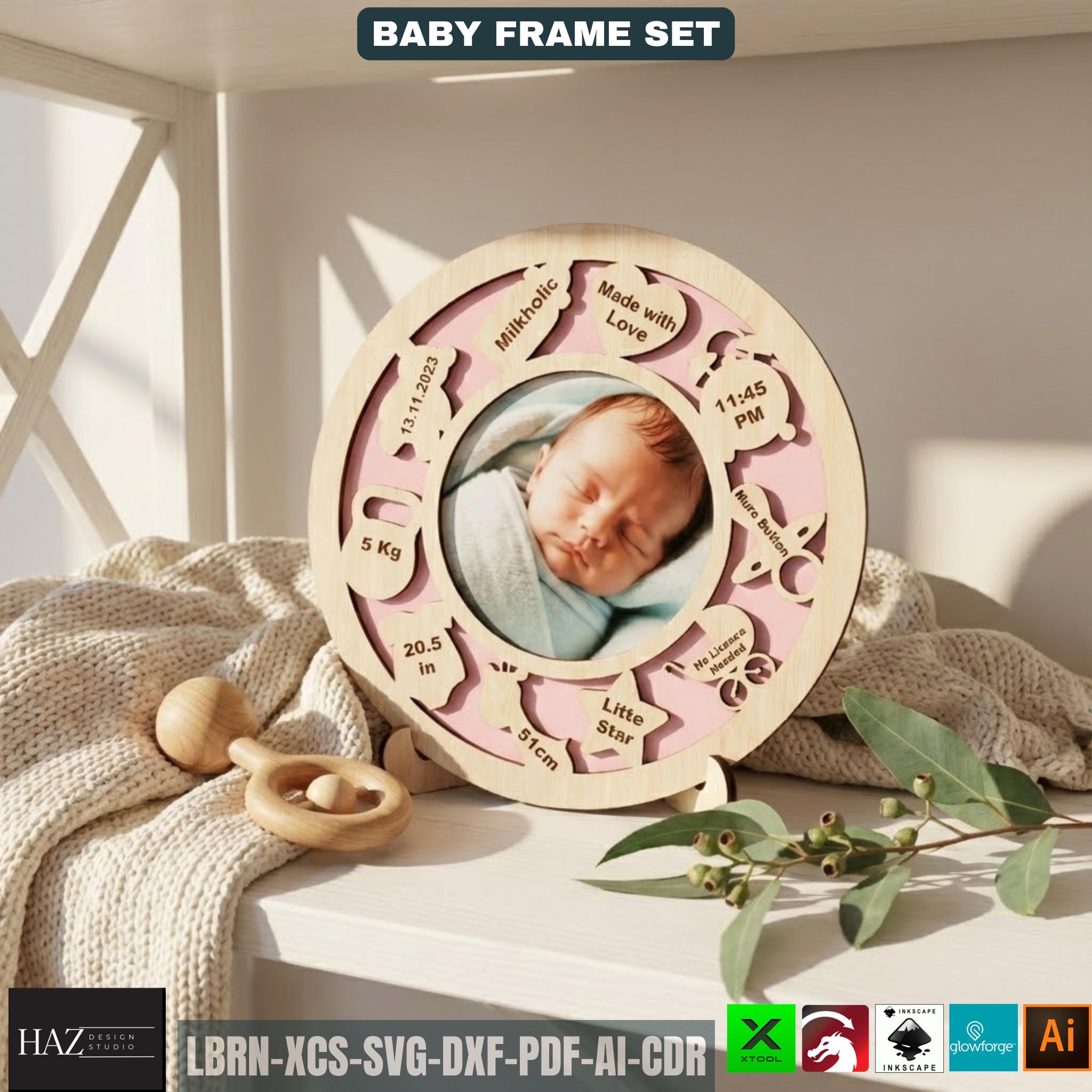 Personalized Baby Birth Frame | Customizable Newborn Photo Frame for ...