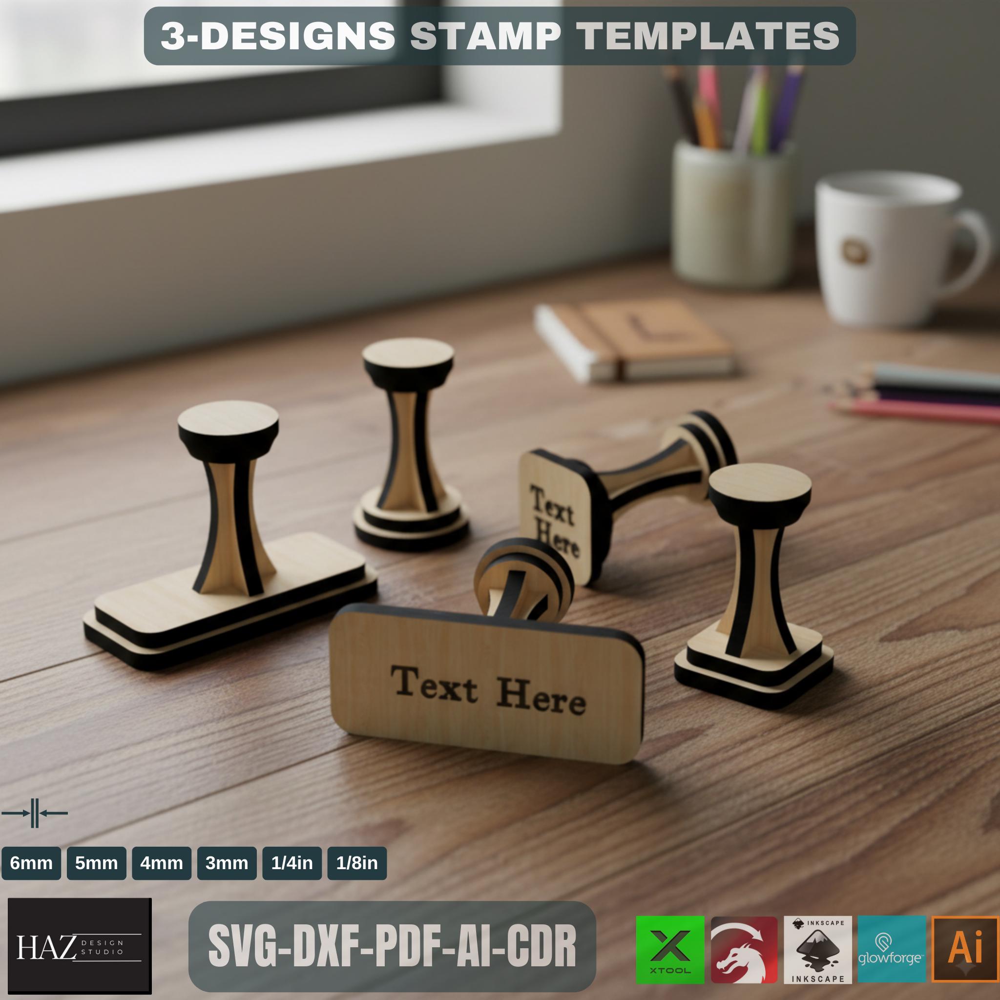 Custom Laser Cut Stamp Handle SVG - Digital Download for Personalized ...