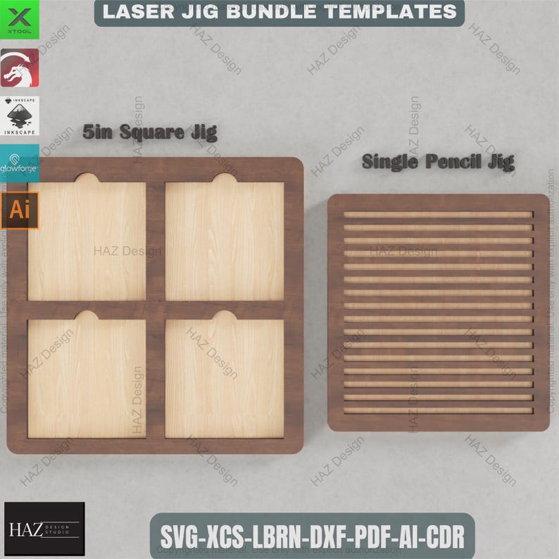 Laser Jig Bundle: Flask, Card,tag, Pencil,coaster,bracelets,watch Band ...