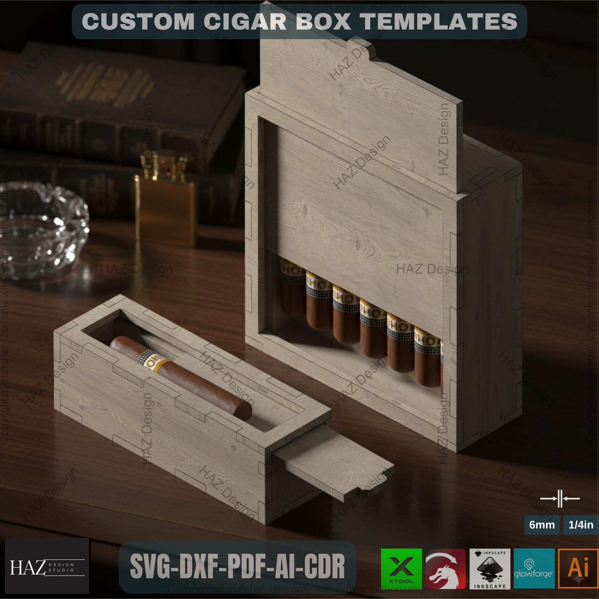 Premium Laser Cut Cigar Box Template - DIY Storage Solution for ...