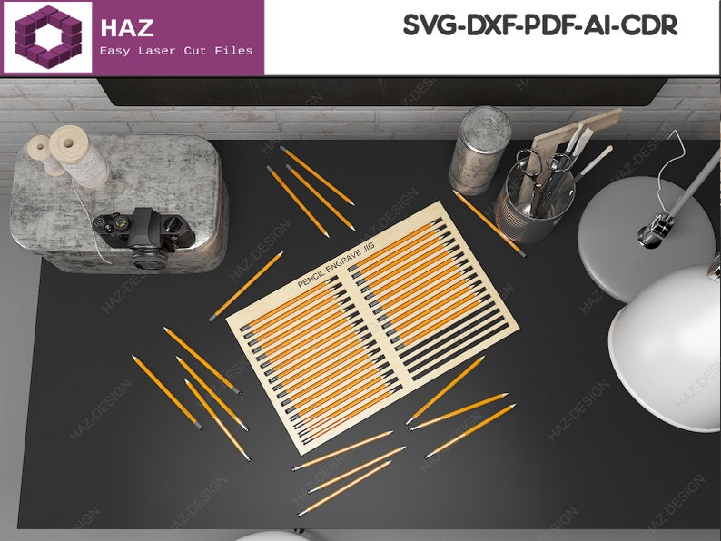 Laser Ready Pencil Jig Template / Pencil Jig for Lasers / - Etsy