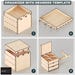 Laser Cut Organizer Box Plan With Drawers Wooden Jewelry or Desk ...