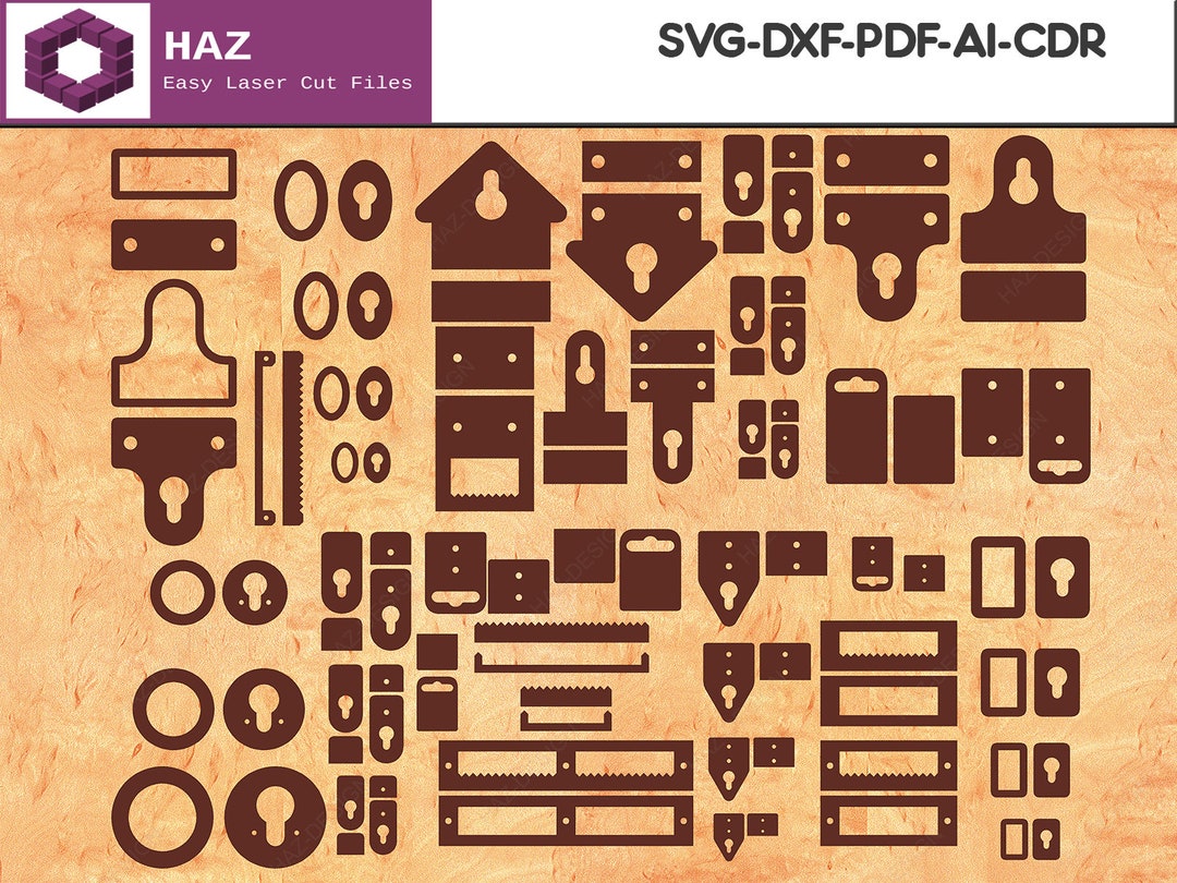 Photo Frame Hanger Hooks / Sawtooth Hook / Laser Cut Hangers Template ...