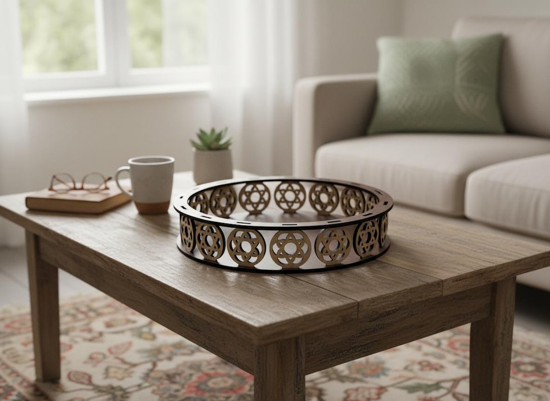 Round Decorative Tray / Kitchen Decor / Fruit Basket Design SVG DXF CDR ...
