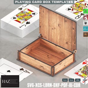 Laser Cut Playing Card Box - Poker Card Holder - SVG File,poker Card ...