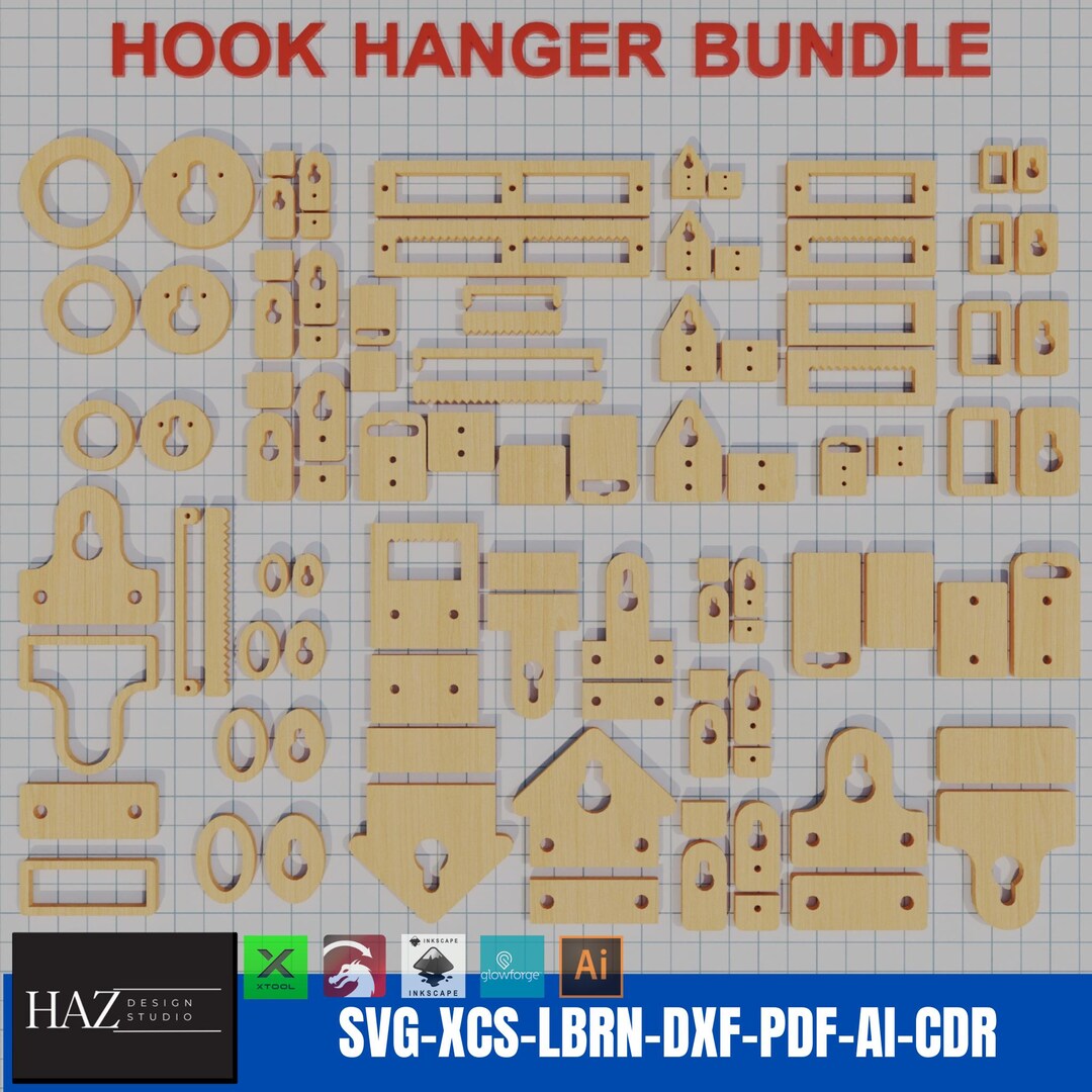 Photo Frame Hanger Hooks / Sawtooth Hook / Laser Cut Hangers Template ...