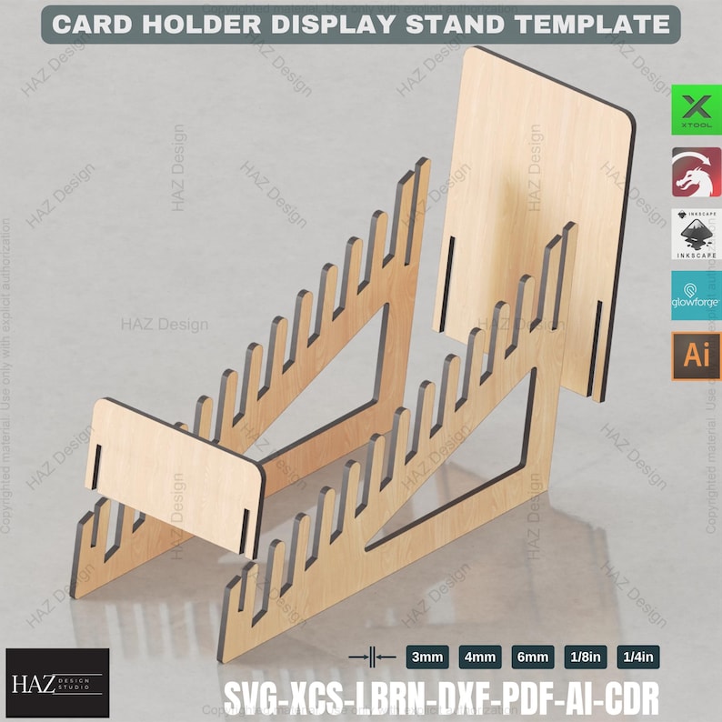 Laser Cut Card Display Stand 2 Sizes,greeting Card Holder,retail ...