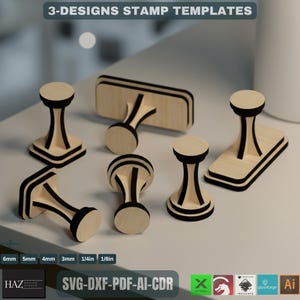 Custom Laser Cut Stamp Handle SVG - Digital Download for Personalized ...