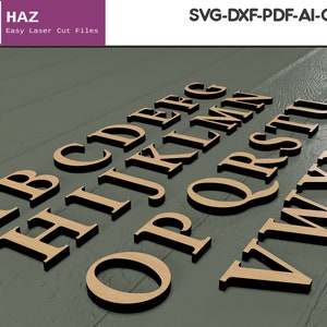 Initial Letter Cut Files / Wooden Uppercase Fonts / Alphabet Cutting ...