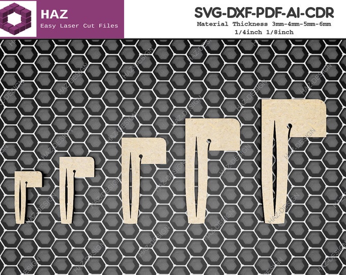 Digital Glowforge Honeycomb Pin, Low Profile, Downloadable SVG, Laser ...