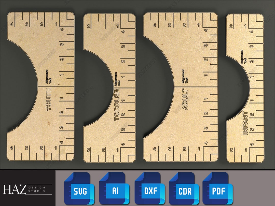 T-shirt Rulers Toolkit - Shirt Alignment Tools - Shirt Placement Scale ...