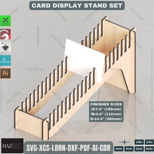 Laser Cut Card Display Stand Set Files for Greeting Cards,postcards ...