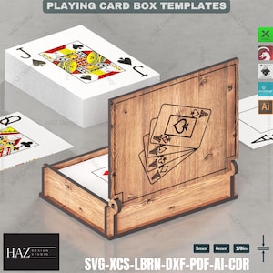 Laser Cut Playing Card Box - Poker Card Holder - SVG File,poker Card ...