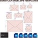 Elegant Euro Flap Envelope Templates - Perfect for Weddings & Events ...