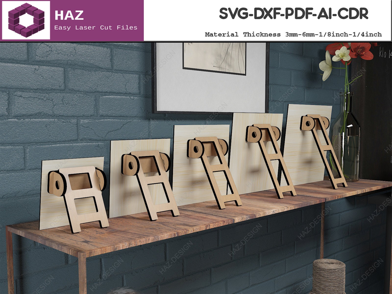 Legs for Frame Support - Multi-purpose Laser Cut Photo Easel Legs ...