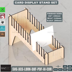 Laser Cut Card Display Stand Set Files for Greeting Cards,postcards ...