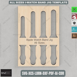 Laser Ready Apple Watch Band Jig Template - Iwatch Band Jig 38/40/42/44 ...