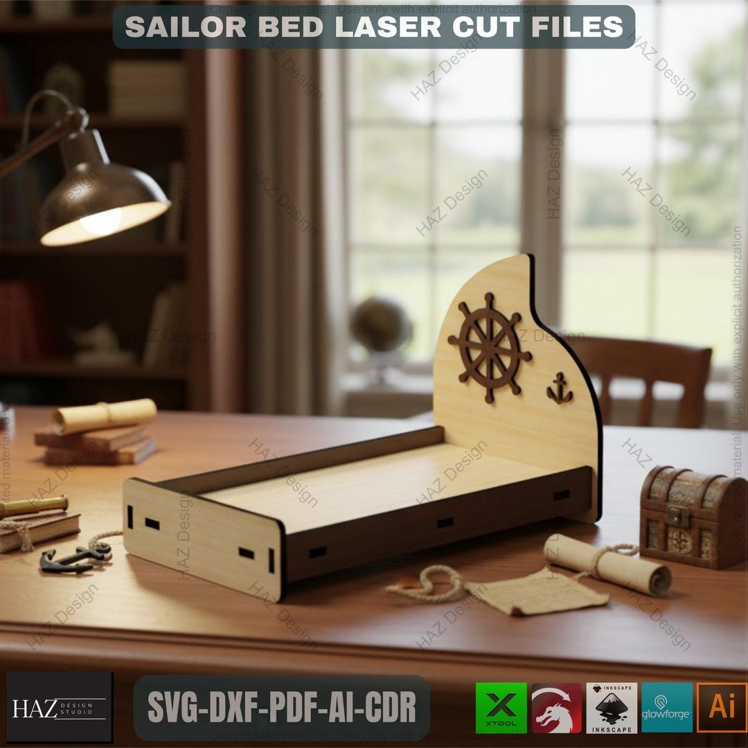 Miniature Bed Cut Files / Dollhouse Miniature Furniture / 3D Puzzle ...