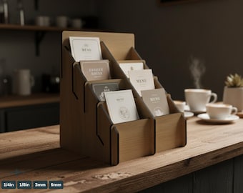 4 Shelf Display Stand / Retail Counter Cardboard Brochure and Leaflet ...