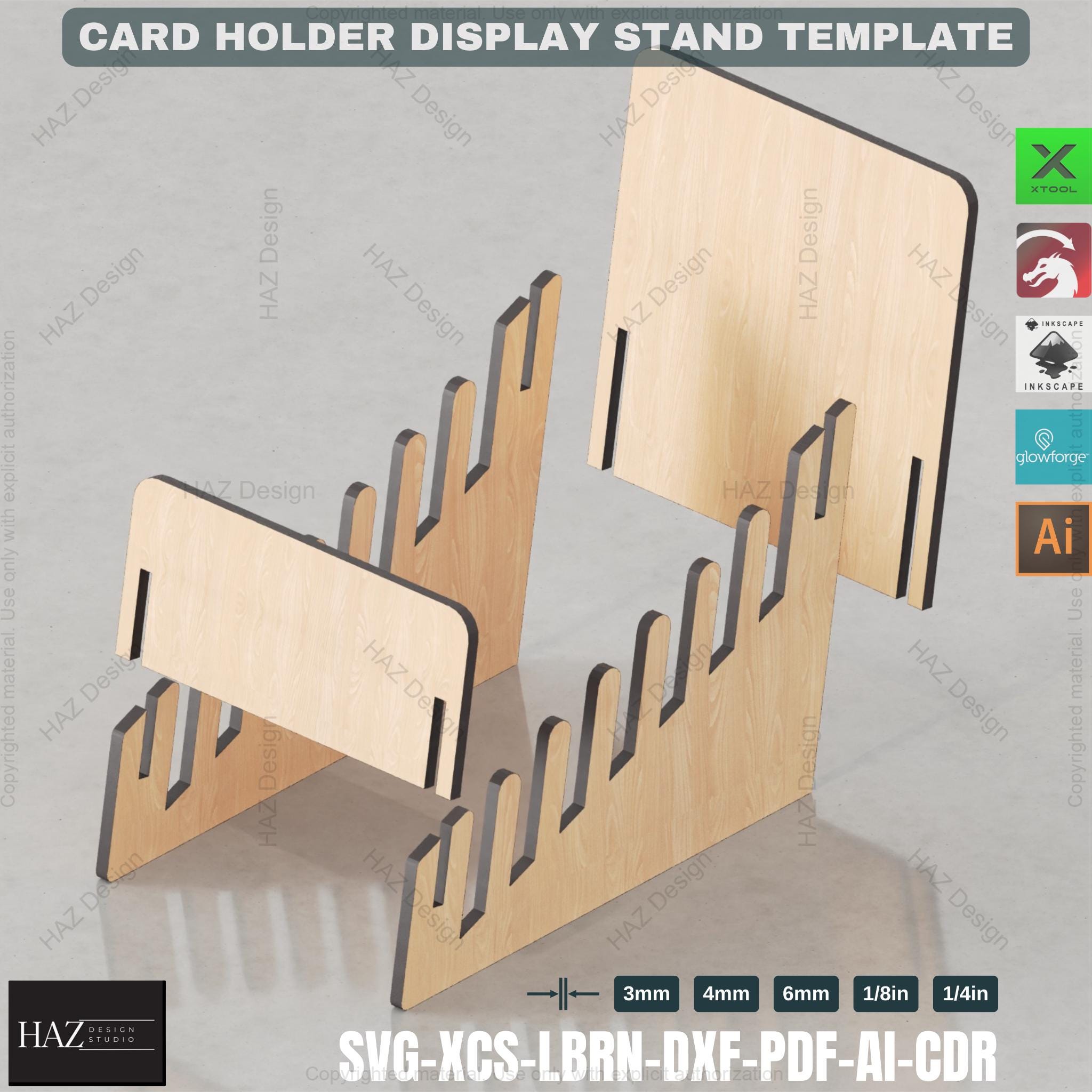 Laser Cut Card Display Stand 2 Sizes,greeting Card Holder,retail ...