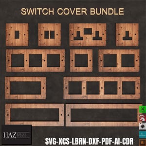 Laser Cut Switch Cover Bundle SVG File Outlet Plates Wall Plate Set ...