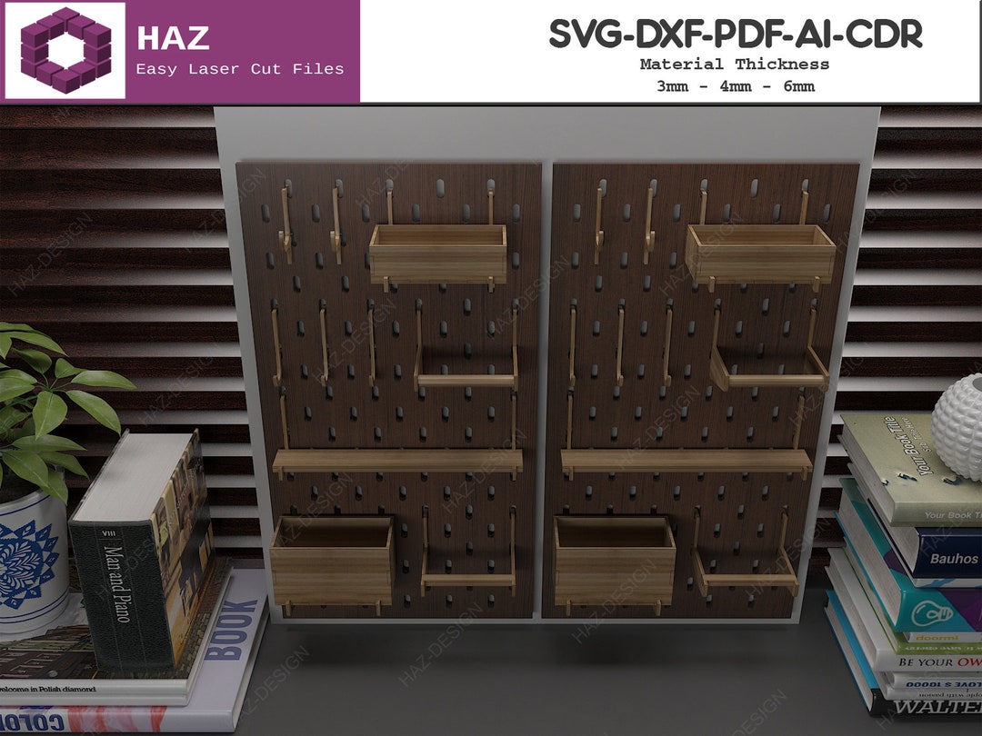 Hanging Pegboard With Hooks / Peg Board and Compatible Accessories ...