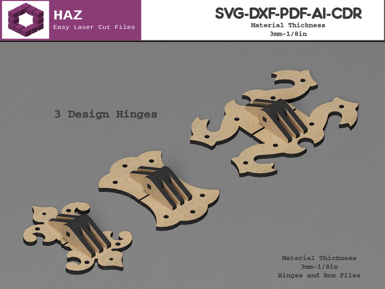 Wood Box and Hinge Svg Files / Jewellery Boxes / Laser Cut - Etsy