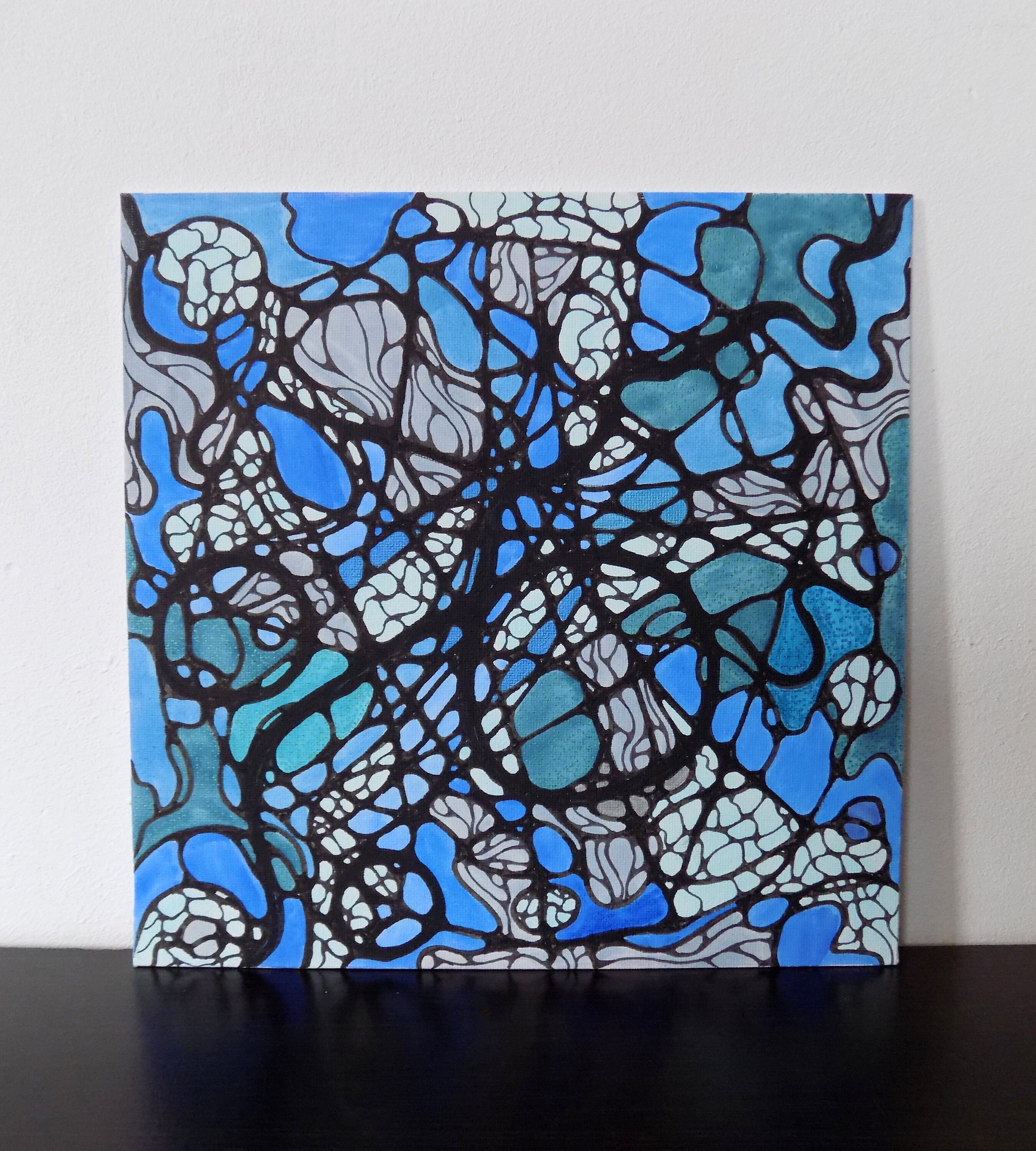 Statement Drawing Canvas Paiting Neurographic Drawings Blue Bright ...