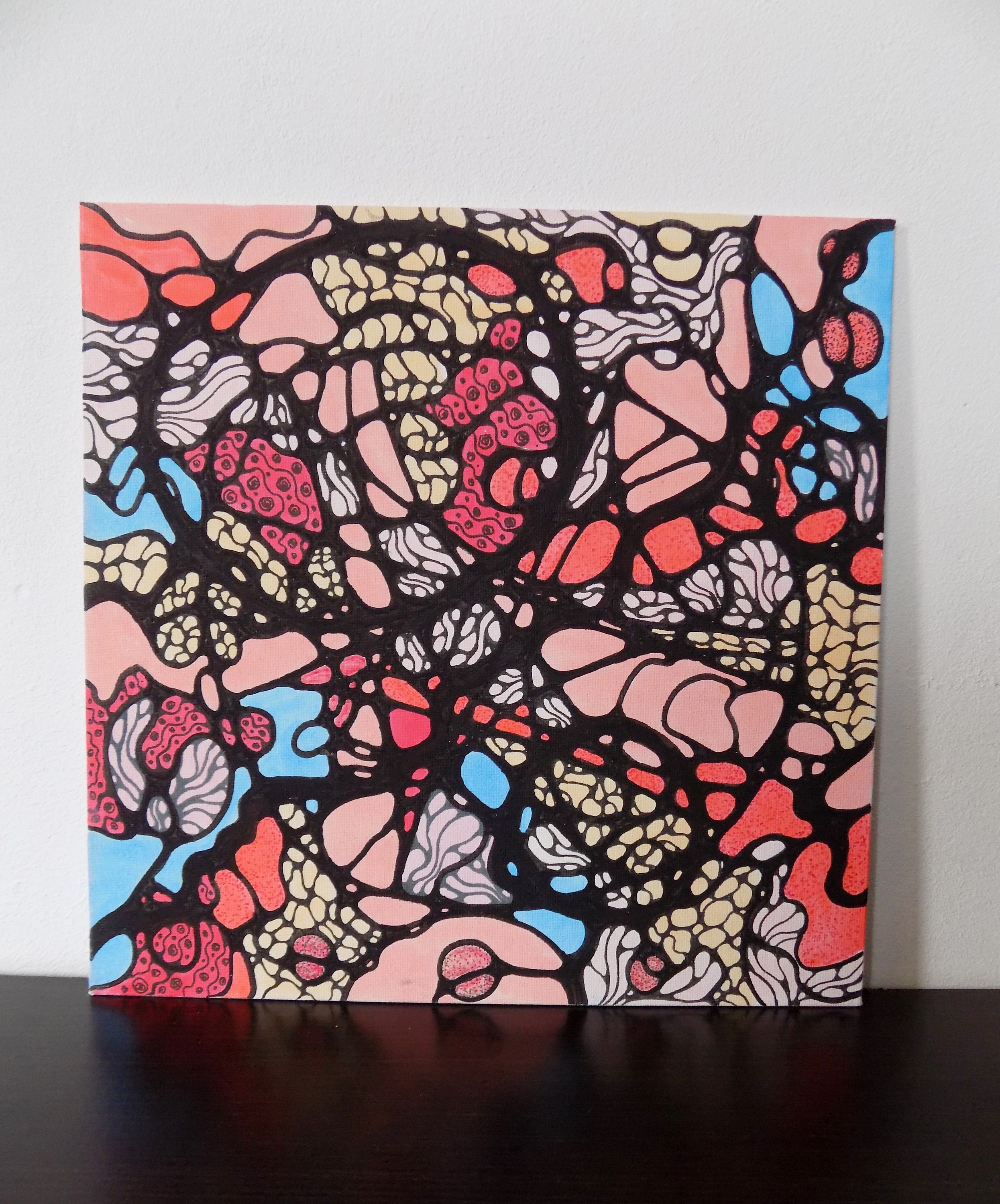 Canvas Drawing Neurographic Decor Motivated Abstract Wall Decor Bright ...
