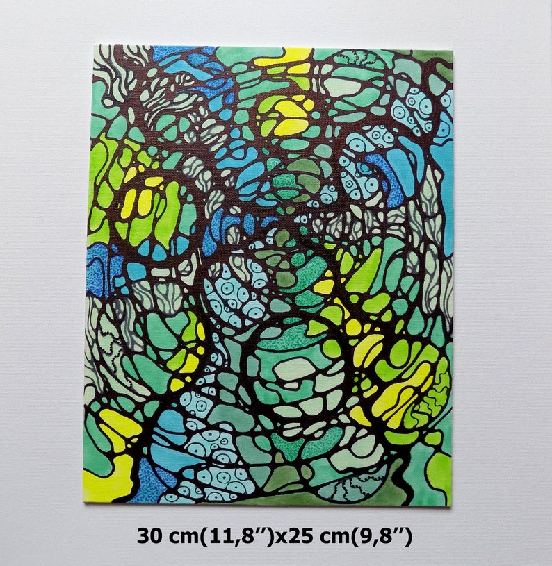 Canvas Drawings Esoteric Drawing Neurographic Green Drawings Bright ...