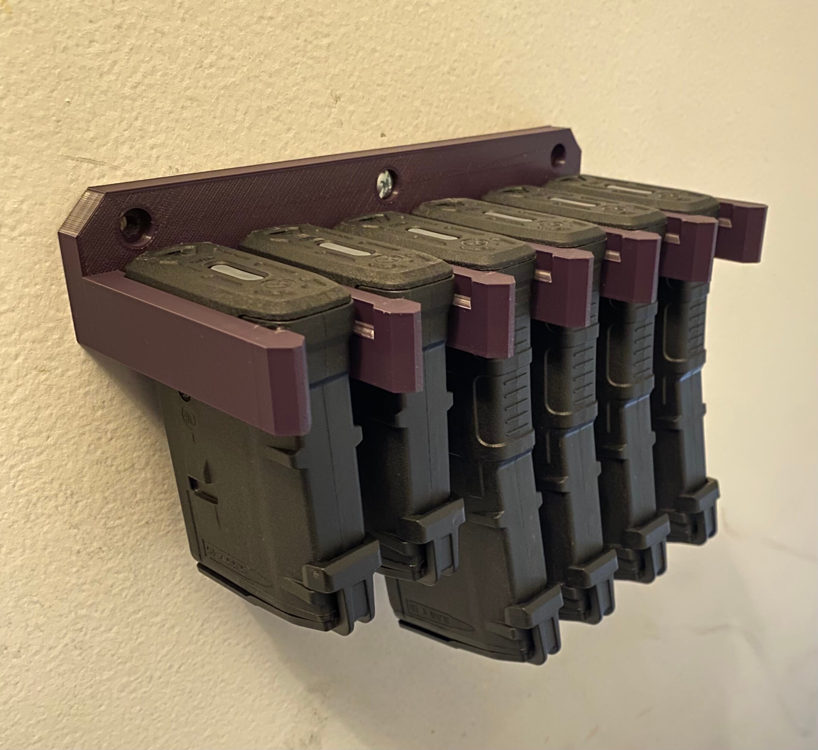Wall Mount Magazine Holder Pmag 6 Slot buy 2 Get a FREE Low-profile ...