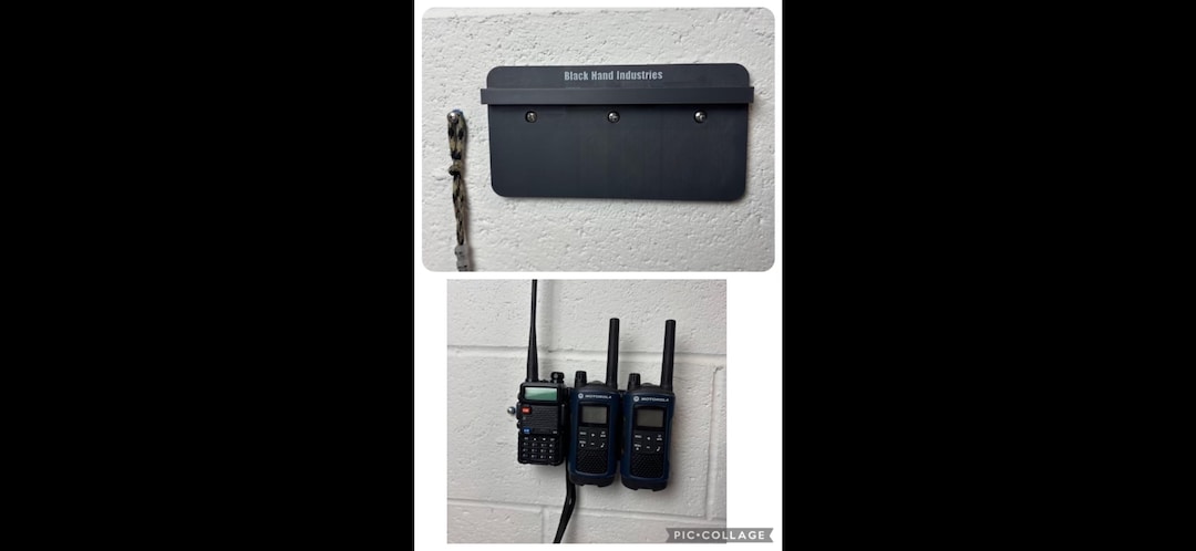 Wall Mount for 3 Radios HAM, Walkie-talkies, 2 Way Radios (baofeng UV ...