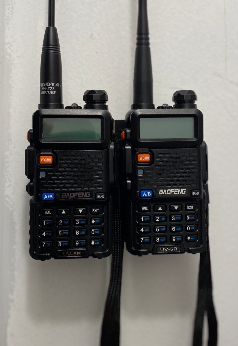 Wall Mount for 2 Radios HAM, Walkie-talkies, 2 Way Radios (baofeng UV ...