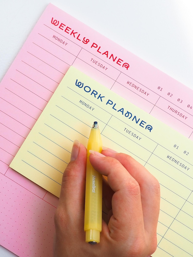 Weekly Planner, Desk Planner, Desk Planner, Weekly Planner, Work Planner, Desk Pad, Colorful ...
