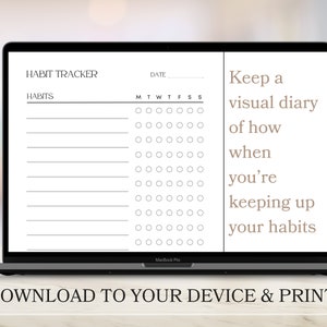 Weekly Habit Tracker, Printable Planner, Daily Habit Tracking, Week ...