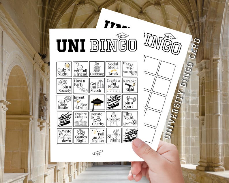 Uni Bingo Card, University Bingo, College Bucket List, University ...