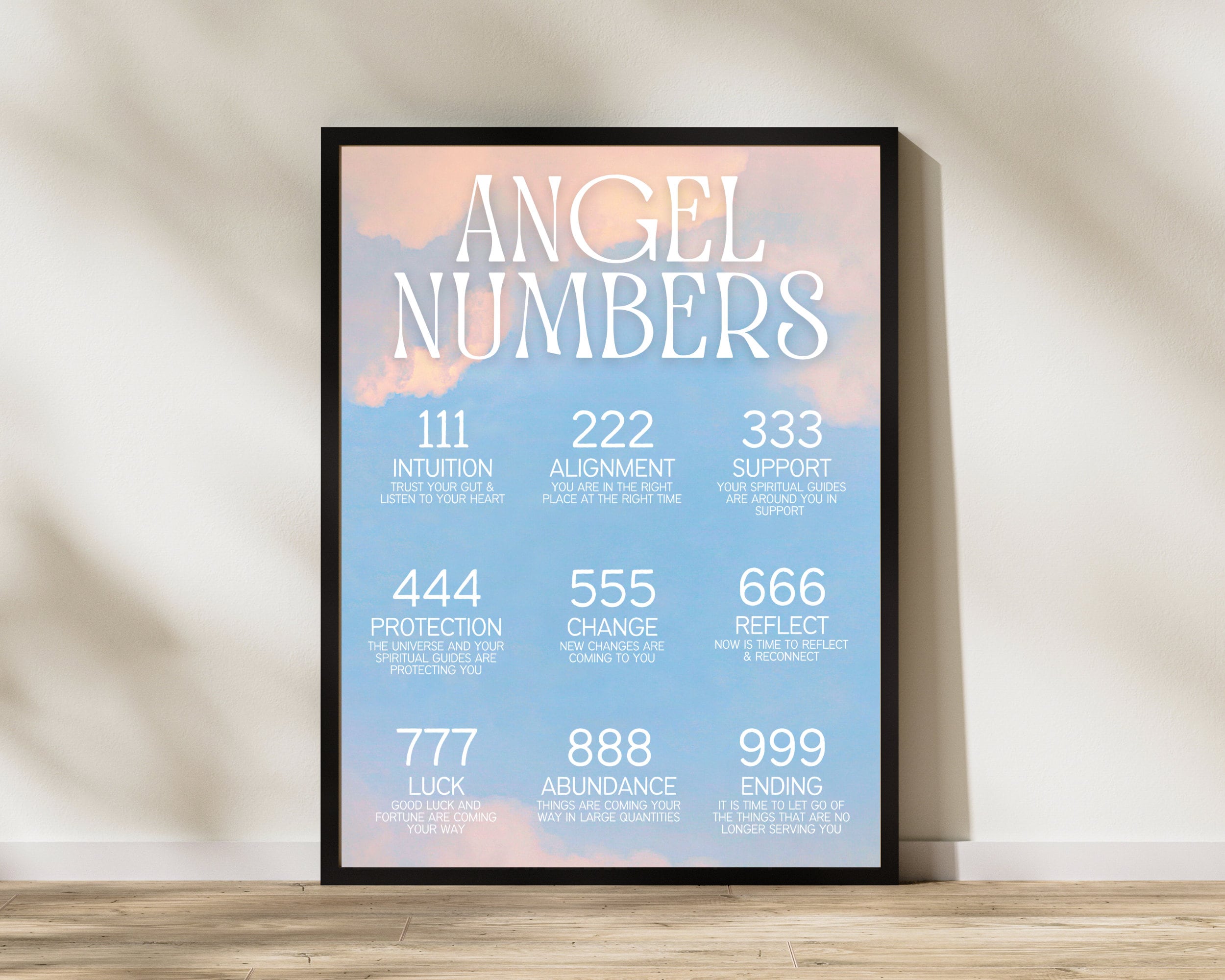 Angel Numbers Aura Poster, Printable Wall Art, Coquette Aesthetic ...