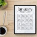 2025 January Bingo Card, 2025 Vision Board, Print and Customise, New ...