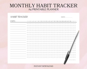 Weekly Habit Tracker, Printable Planner, Daily Habit Tracking, Week ...