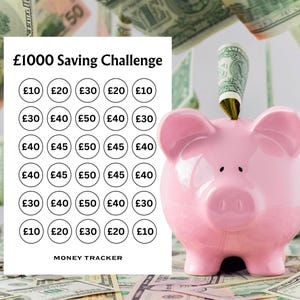 Money Saving Challenge, 1000 Saving Challenge, Printable Budget Tracker ...