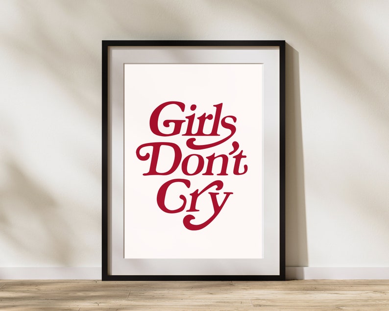 Coquette Poster Girls Don't Cry Wall Art Printable, Girl House ...