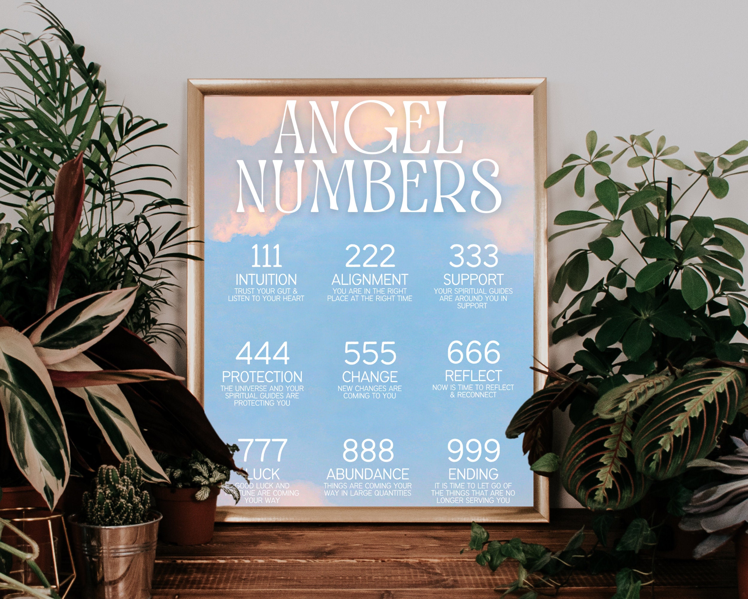 Angel Numbers Aura Poster, Printable Wall Art, Coquette Aesthetic ...