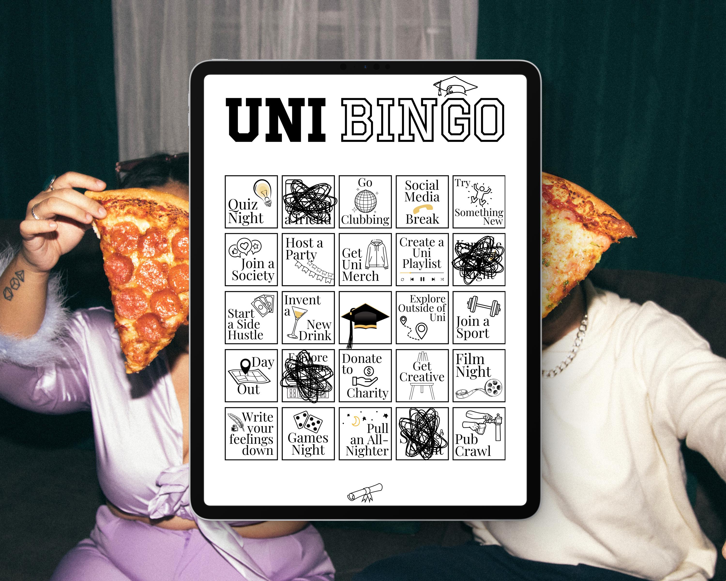 Uni Bingo Card, University Bingo, College Bucket List, University ...