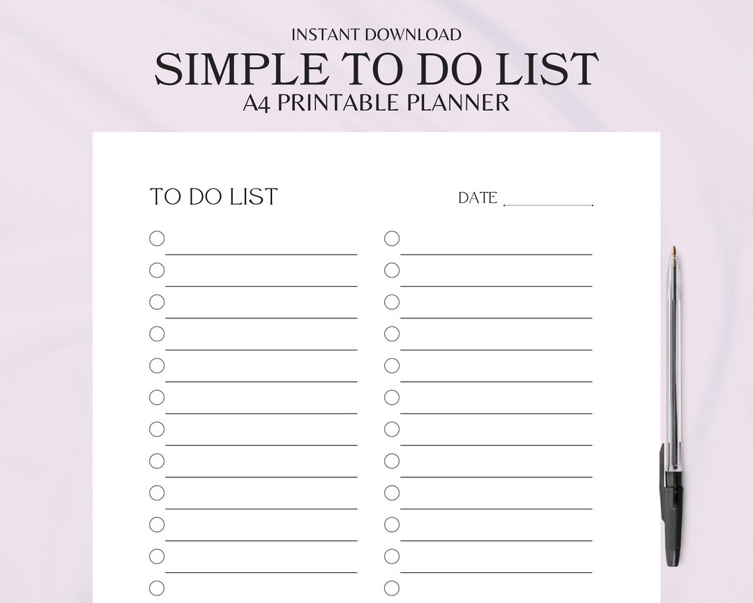 To Do List, Simple Printable Planner, Habit Tracking, ADHD Task Manager ...